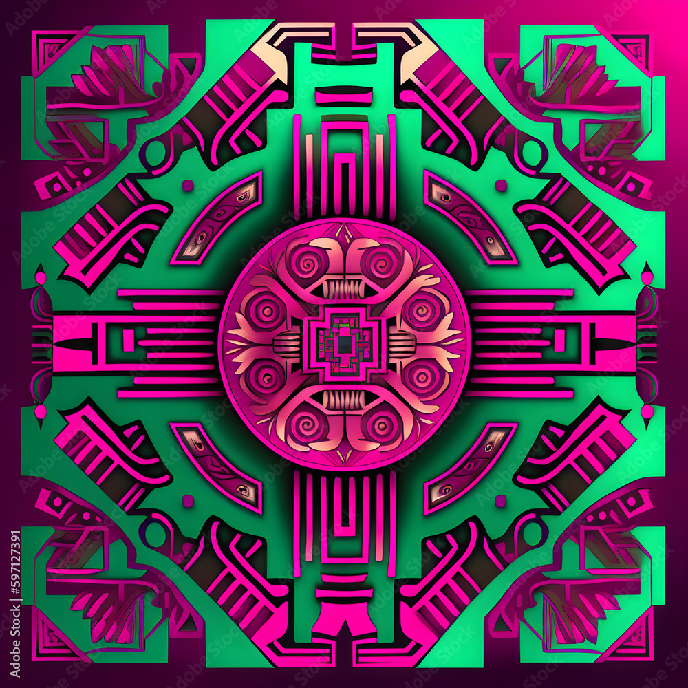 background with shapes,pattern, geometrical shapes, aztec, mesoamerica ...