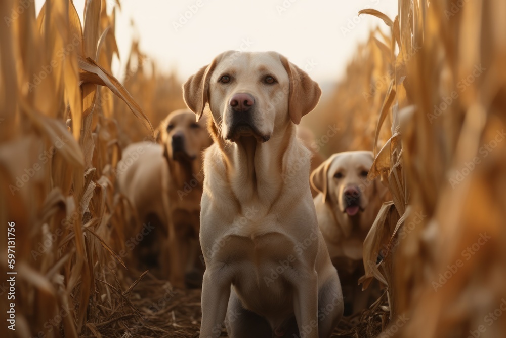 Environmental portrait photography of a curious labrador retriever ...