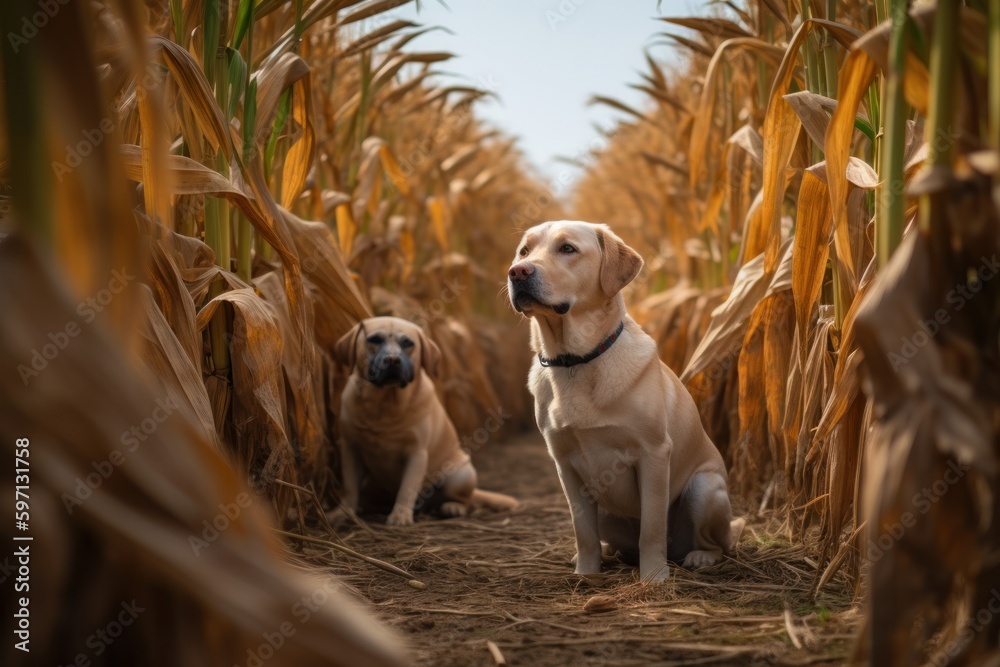 Environmental portrait photography of a curious labrador retriever ...