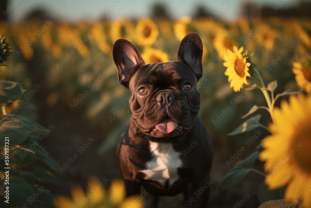 Lifestyle portrait photography of a bored french bulldog playing fetch ...