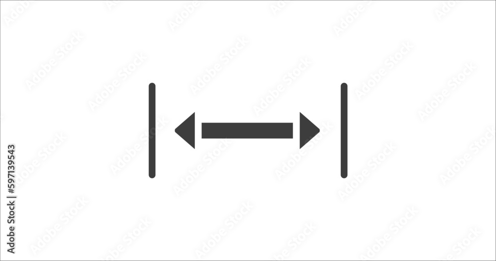 gap icon. Filled gap icon from user interface collection. Glyph vector ...