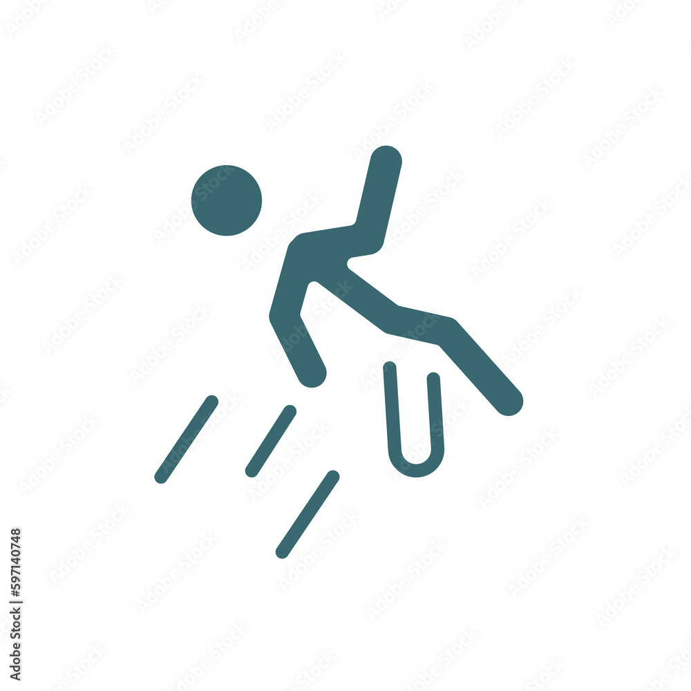 man falling icon. Filled man falling icon from behavior and action ...