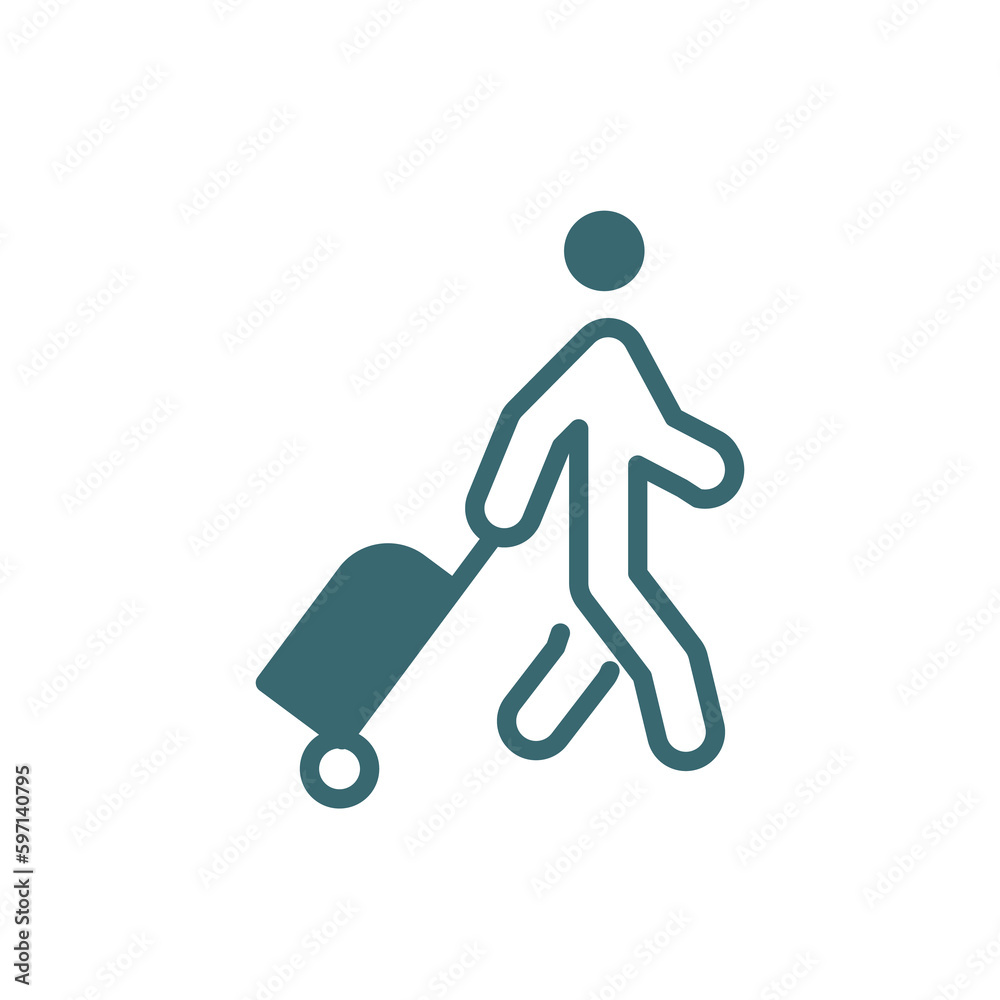 man travelling icon. Filled man travelling icon from behavior and ...