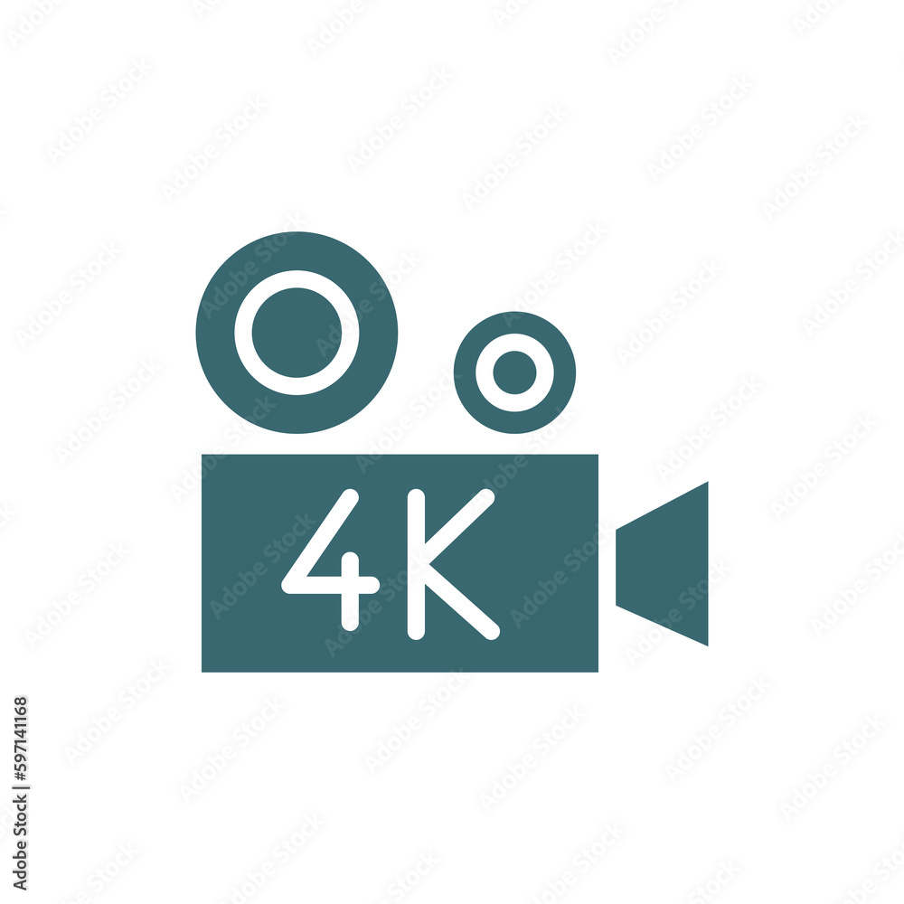 4k fullhd icon. Filled 4k fullhd icon from cinema and theater ...