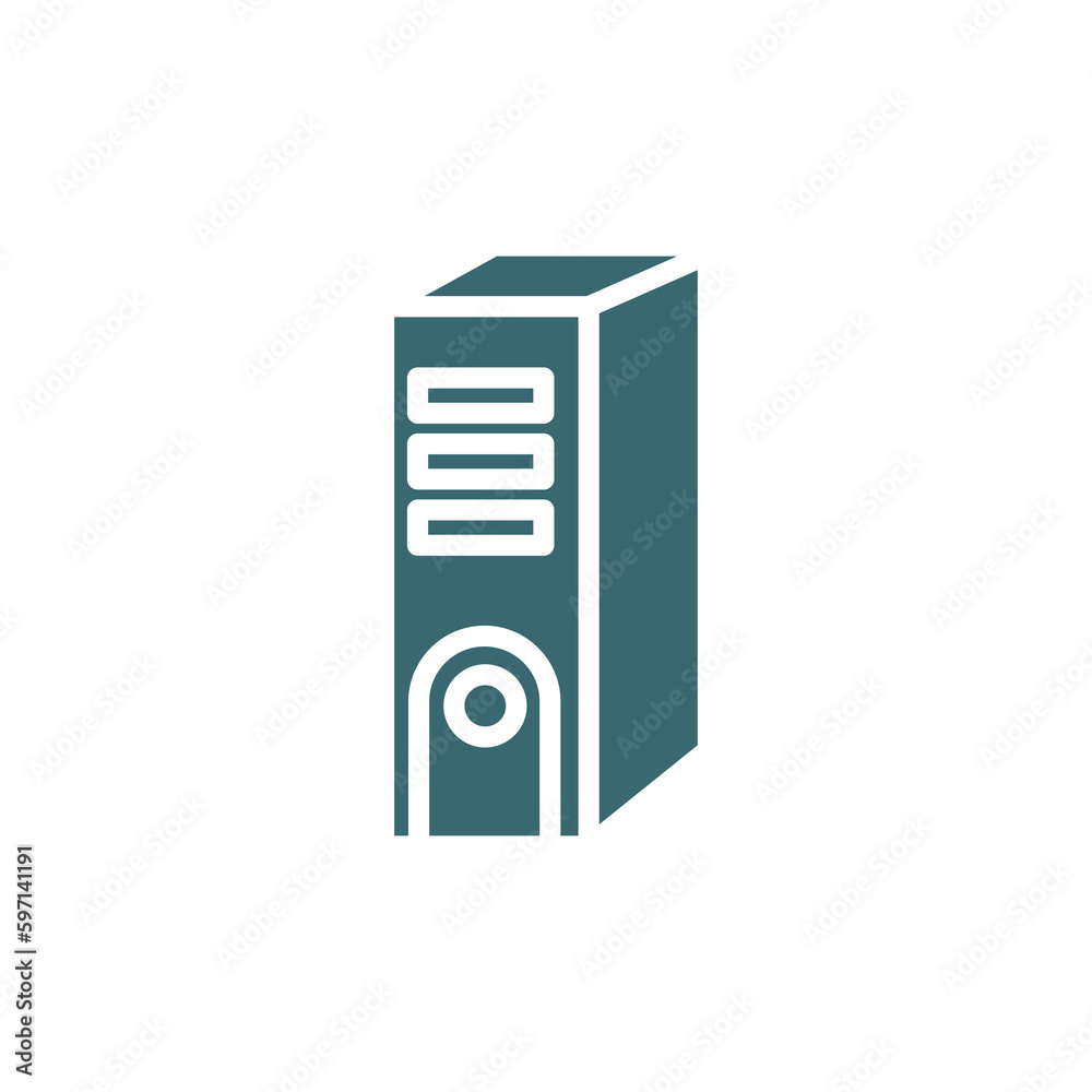system unit icon. Filled system unit icon from hardware and equipment ...