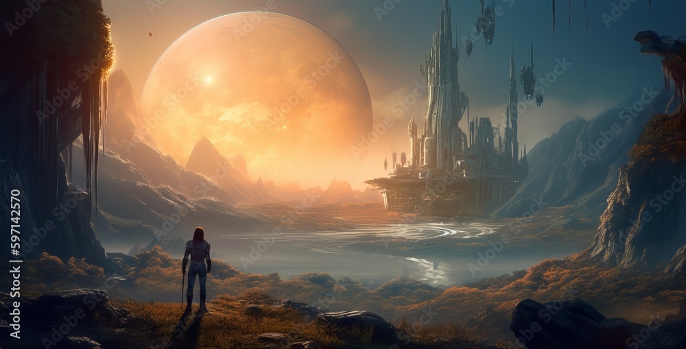 Hyperion-inspired Desktop Wallpaper with Cinematic Lighting and Unreal ...