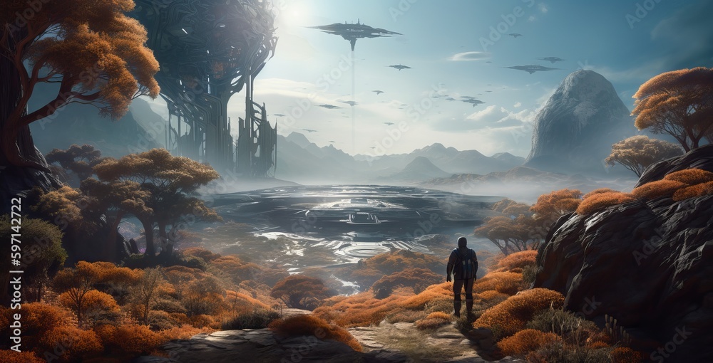 Hyperion-inspired Desktop Wallpaper with Cinematic Lighting and Unreal ...