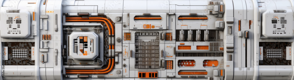 Scifi cyber space age material multifunctional background wall .Sci-fi ...