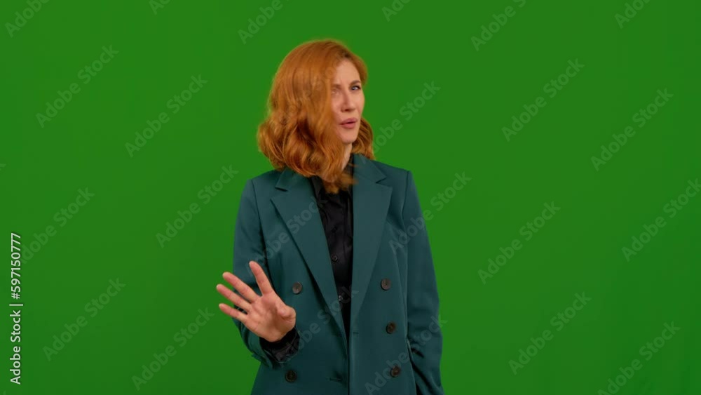 Indignant woman expression showing disgust saying no and irritation on ...