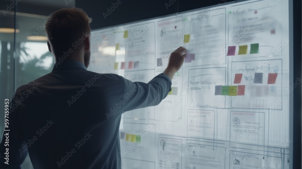 Agile software development or project management using kanban or scrum ...