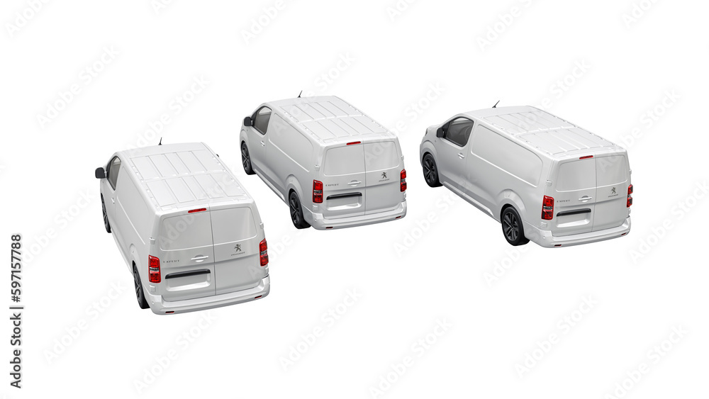 Paris, France. February 1, 2023. Peugeot Bipper. Three cars on a ...