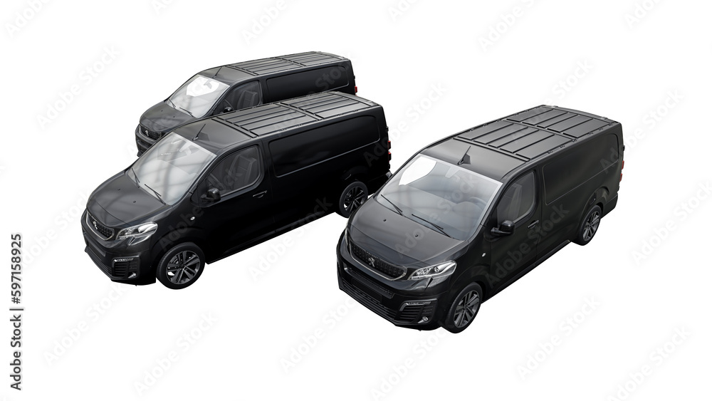 Paris, France. February 1, 2023. Peugeot Bipper. Three cars on a ...