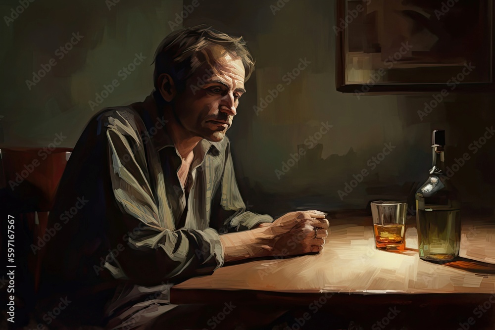 Addiction's Toll on Family: Oil Painting Reflecting the Pain of a ...