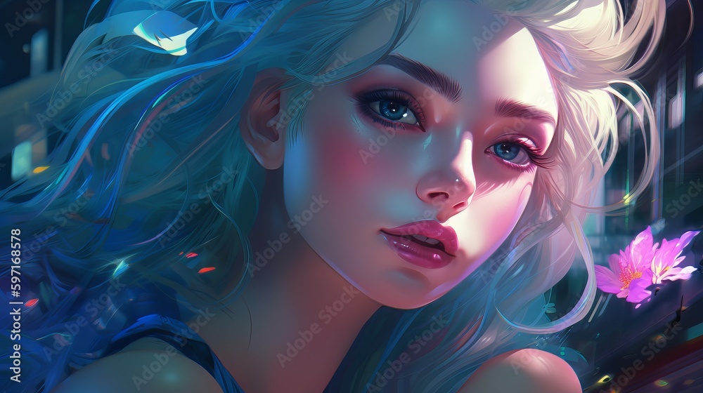 anime girl, animated illustrations, realistic depictions of human form ...