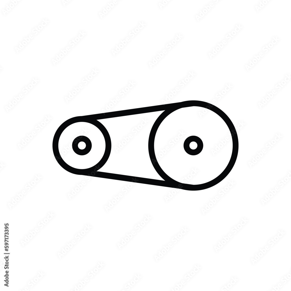 Belt drive sign icon. Graphical symbol modern, simple, vector, icon for ...