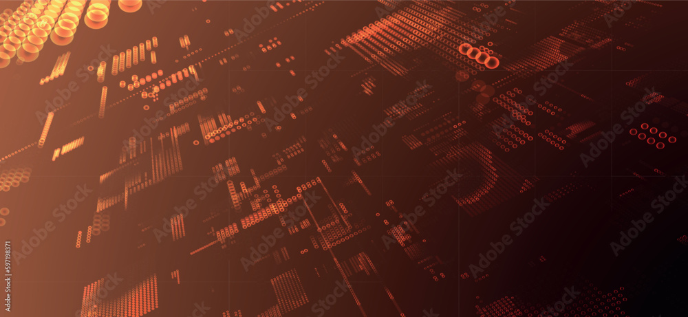 Abstract digital background. Data flow information. Concept of digital ...