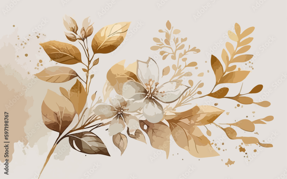 Abstract art background vector. Luxury minimal style wallpaper with ...