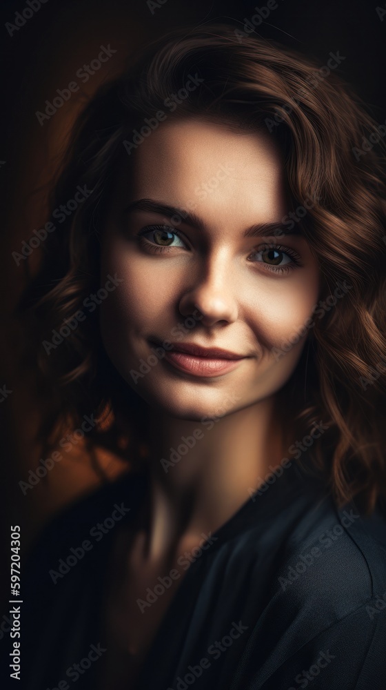 smile eyes glamour portrait closeup woman face models slavic features ...