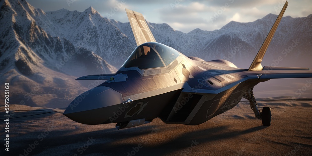 Illustrazione Stock new generation technology advanced next gen fighter ...