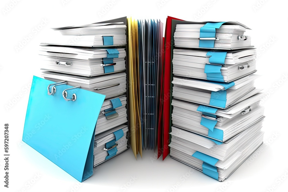 document organization system, with categories and subsections for ...