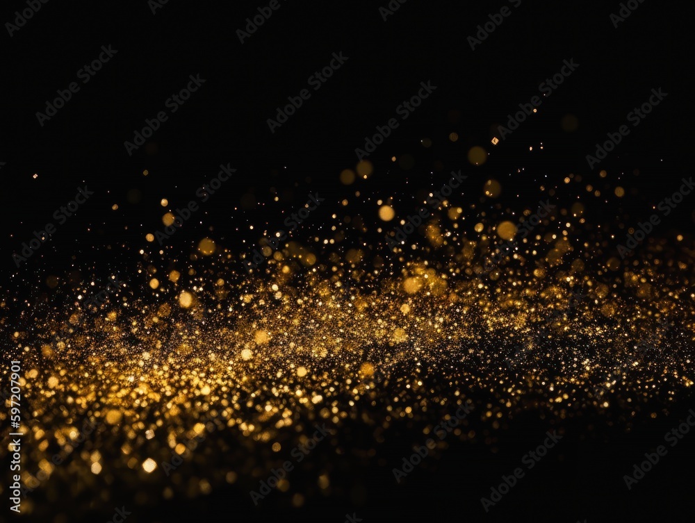 sparkling overlay golden reflecting gold trail wearing dress beautiful ...