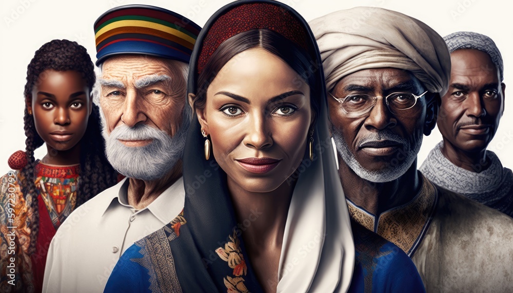 group of women and men from diverse races, ethnicities, skin tones, and ...