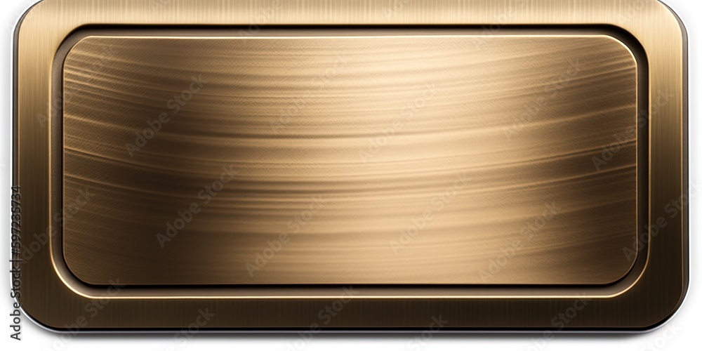 metal brushed bronze wide textured plate, created with Generative Ai ...