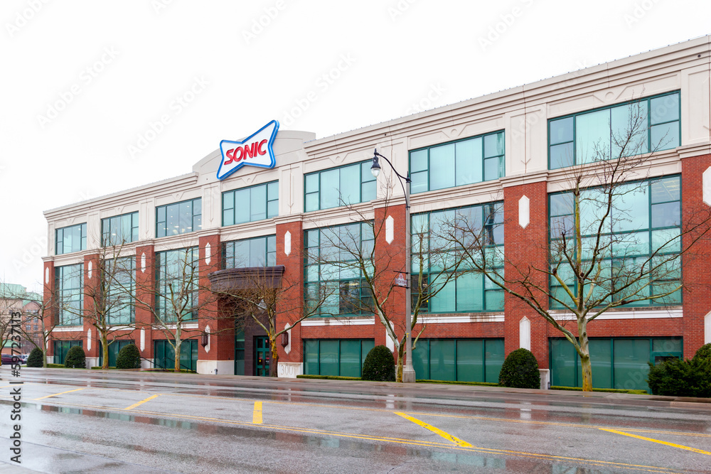 Oklahoma City, OK, USA - March 21, 2022: Sonic headquarters in Oklahoma ...