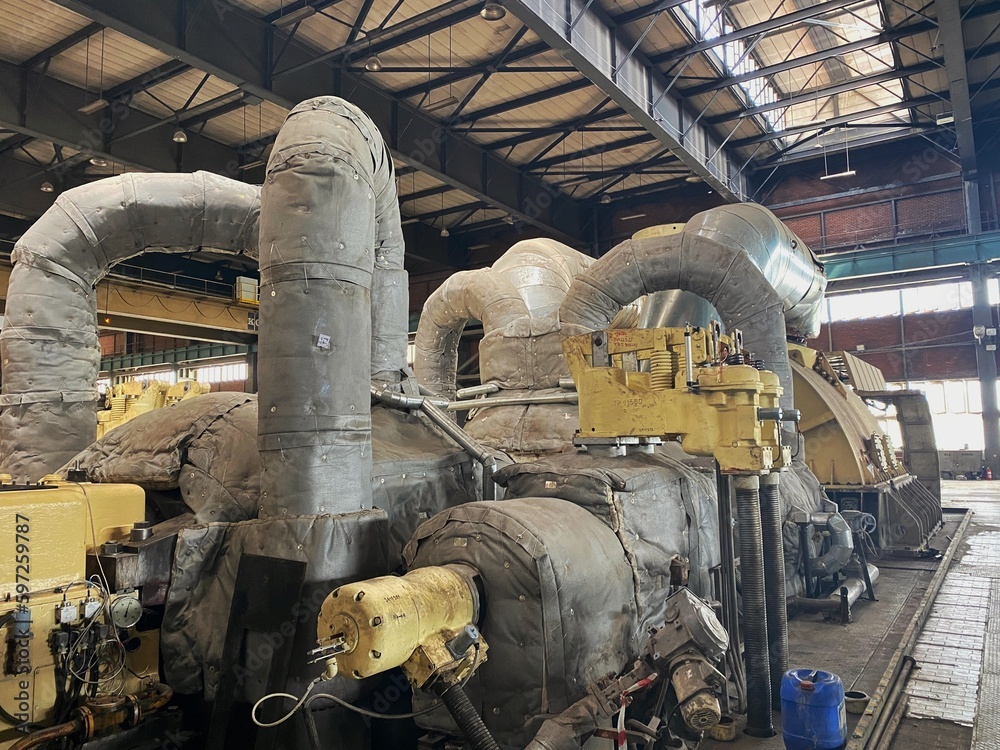 Turbogenerator which is 165 MW in Thermo Power Plant Stock Photo ...
