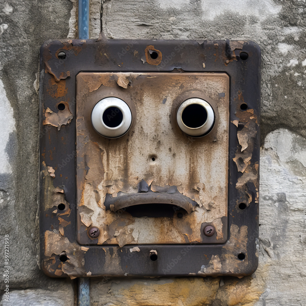 Visual illusion of a natural face appearing with an optically striking ...