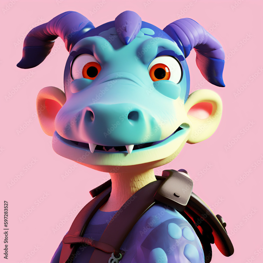 monster, cartoon, vector, cute, illustration, alien, smile, funny, fun ...