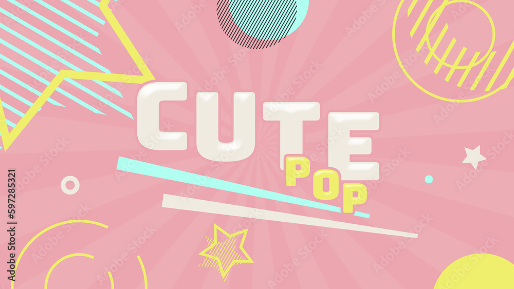 Cute Pop Title Stock Template | Adobe Stock