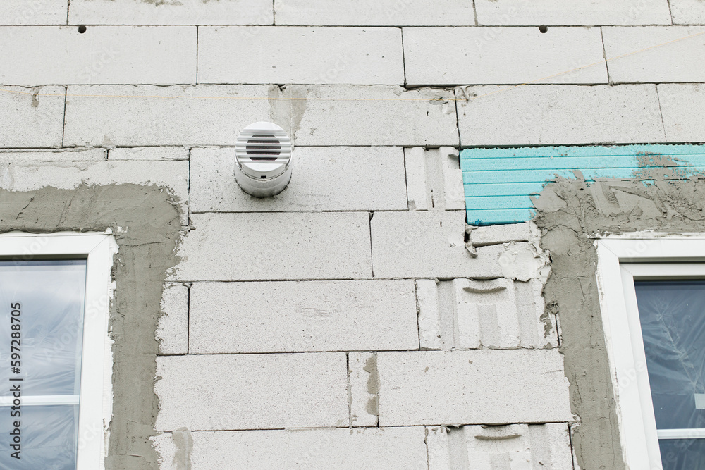 Air ventilation system. New building with recuperation system ...