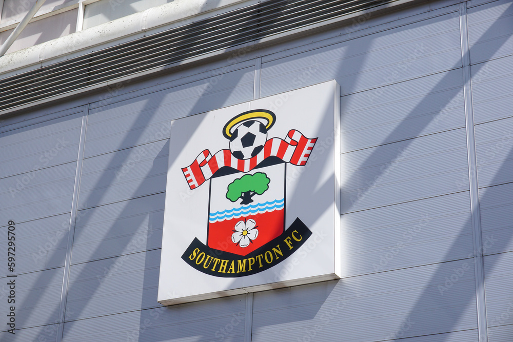 Southampton England 25 April 2023 - Team badge of Southampton Football ...