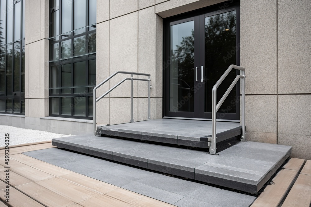 an illustration, ramp for the disabled, generative ai Stock ...