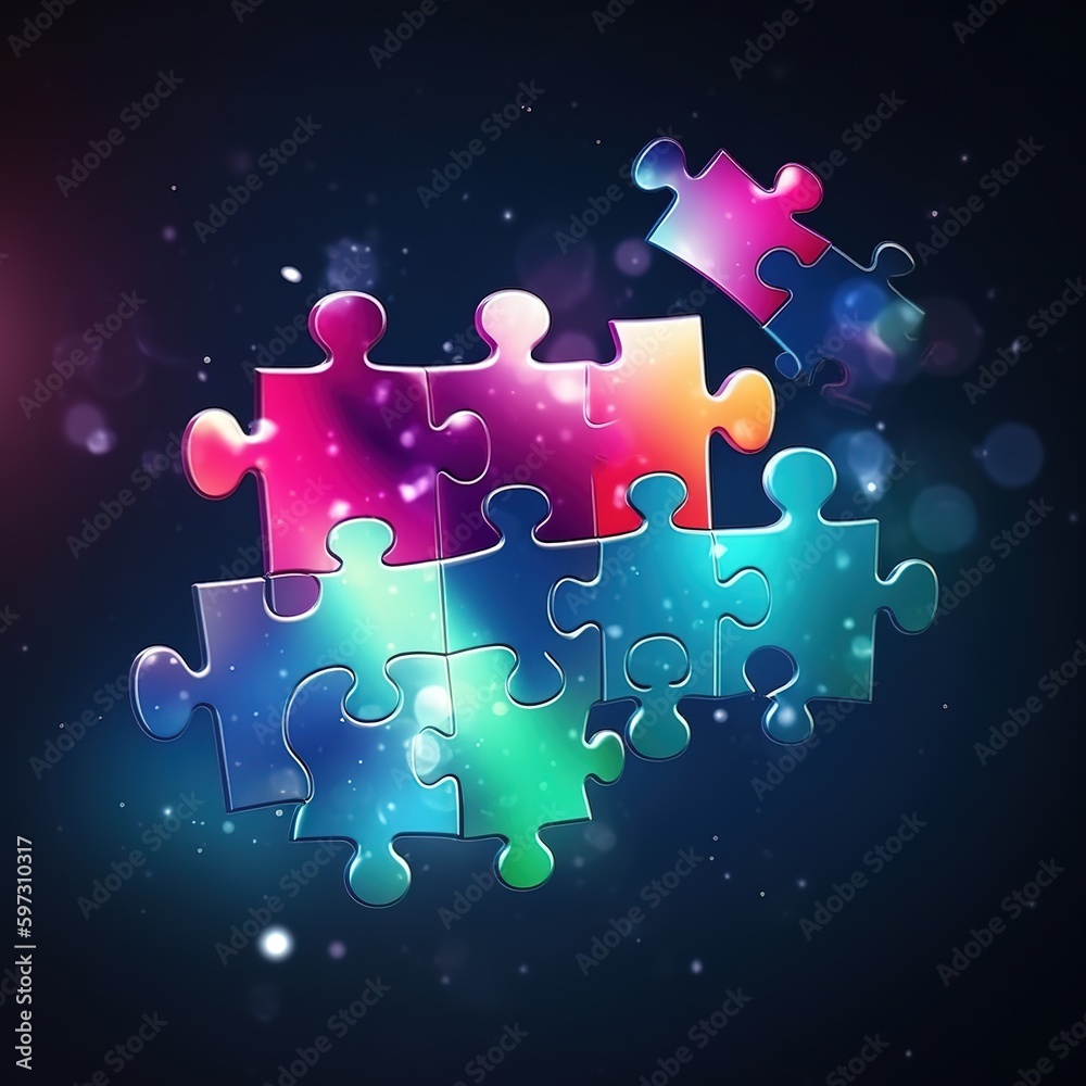 Puzzle. Business strategy, a successful solution, and a symbol from ...