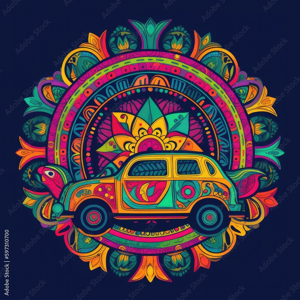 Mandala. Truck Art. Pakistani Truck Art. Indian Truck Art. Decorative ...