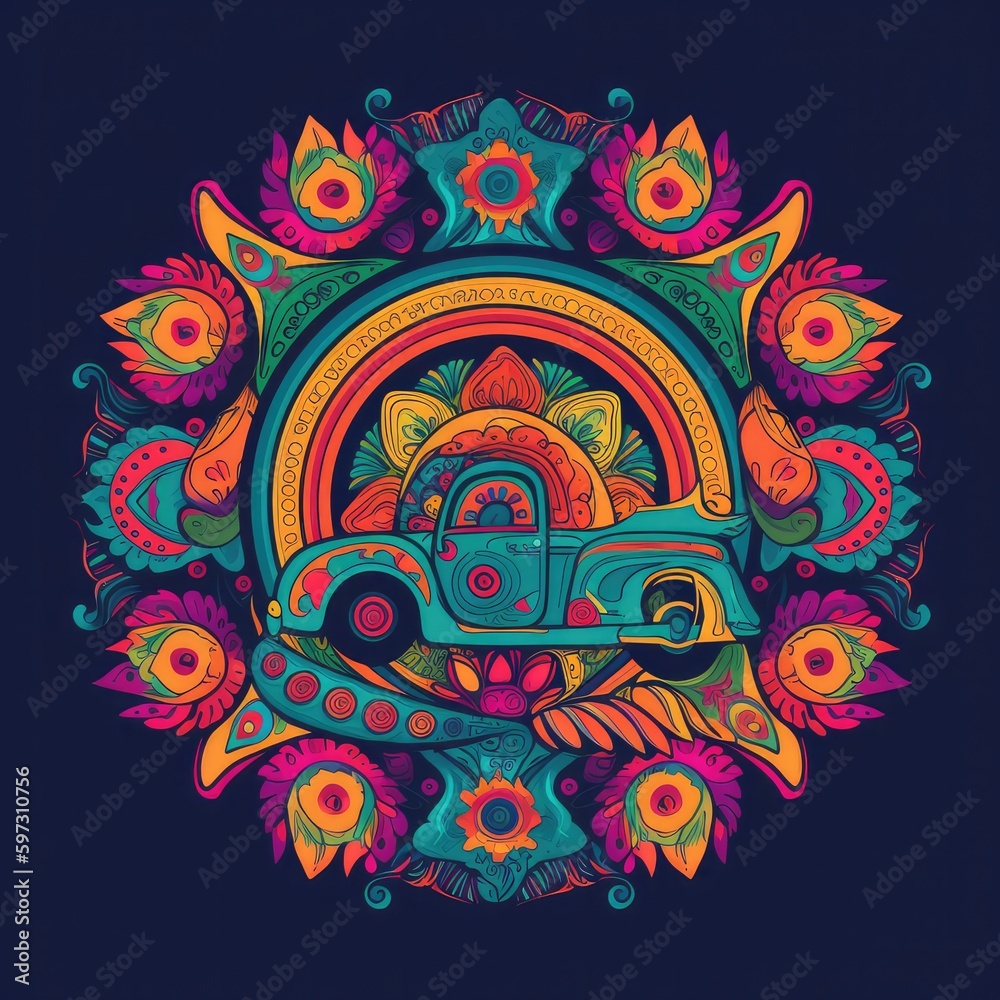 Mandala. Truck Art. Pakistani Truck Art. Indian Truck Art. Decorative ...