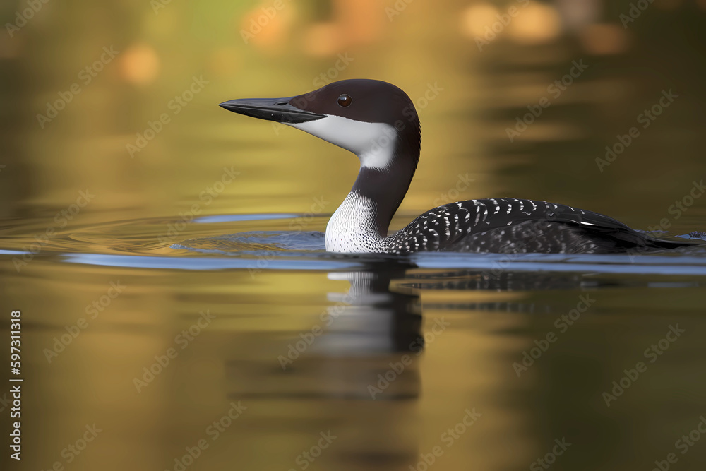 Common Loon (North America, Europe, Asia) - A large waterbird with a ...