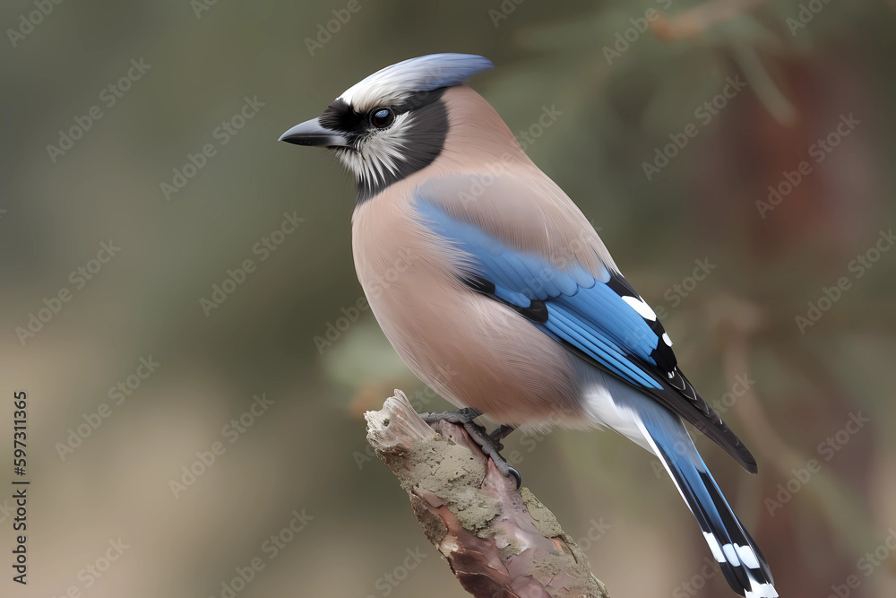 Eurasian Jay (Europe, Asia) - A colorful bird with distinctive blue and ...