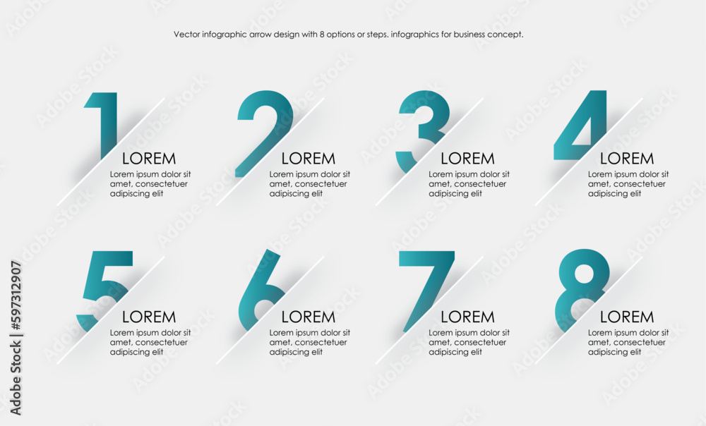 Blue Vector infographic illustration. Line infographic numbers template ...