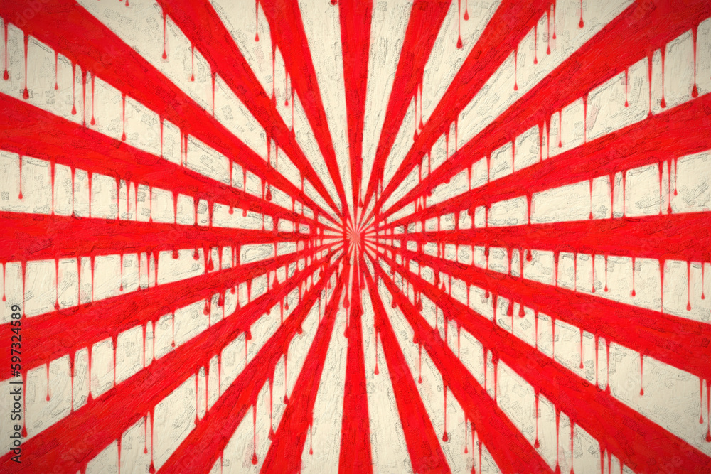 Flag of Japan. Japanese sun pattern. Red-yellow ink dripping sunrise ...