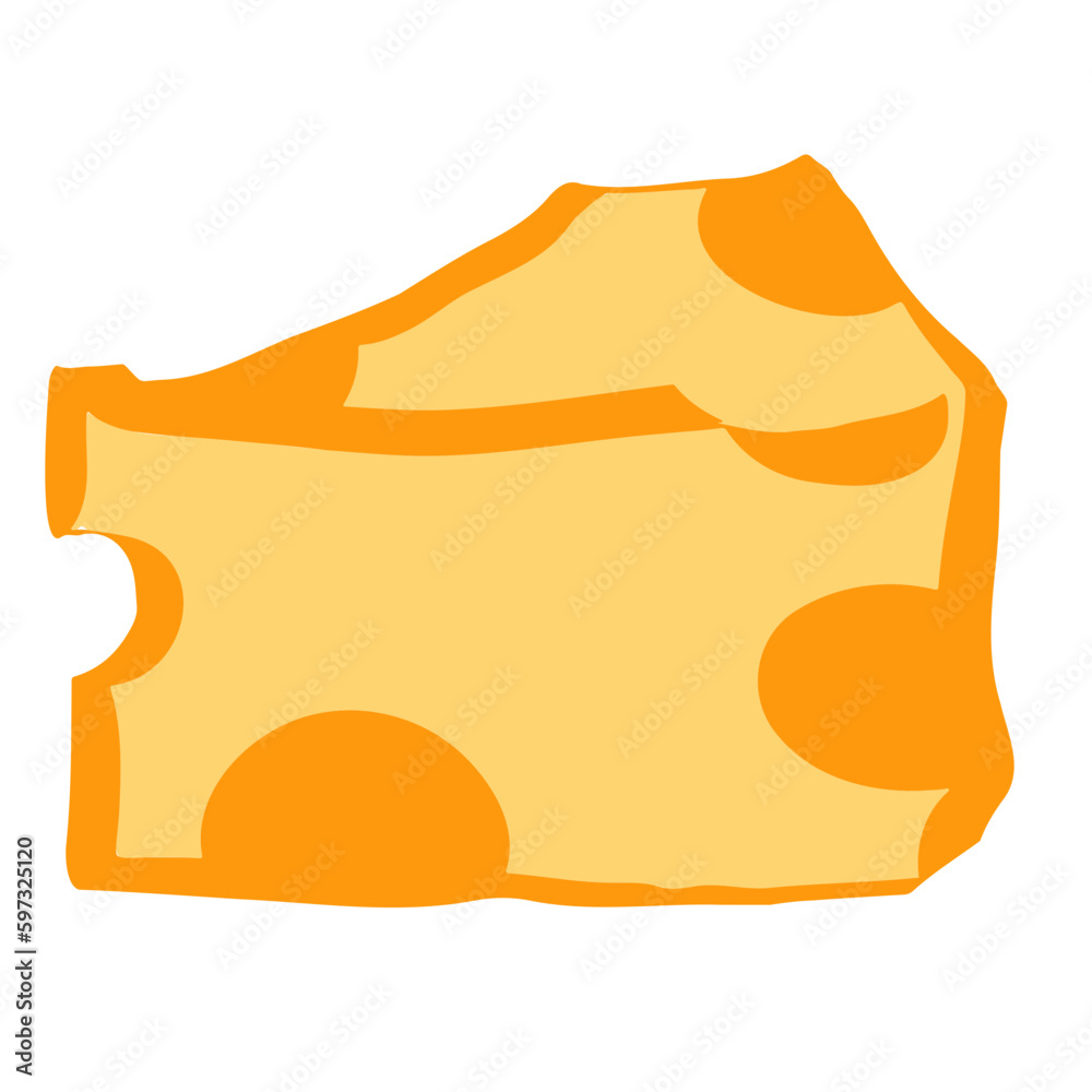 Simply Cheesy: A Minimalist SVG Illustration of a Deliciously Melting ...