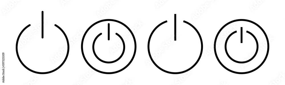 Power icon vector illustration. Power Switch sign and symbol. Electric ...