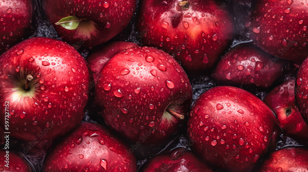 seamless repeatable and tilelable texture pattern of fresh red apple ...