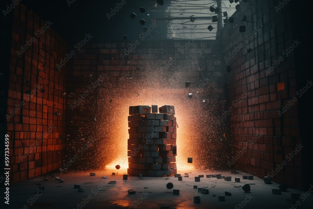 Cybersecurity Breach Attempt To Penetrate Firewall Generative Ai Stock Illustration Adobe Stock