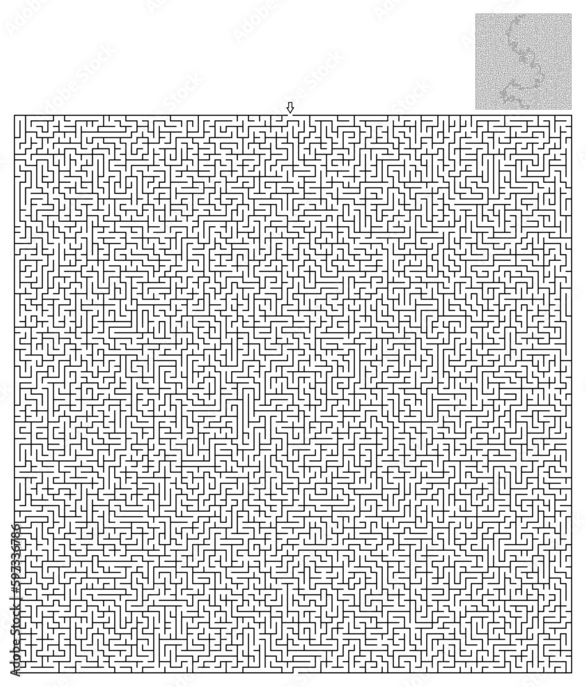 Vector maze template.Large maze conundrum and maze solution scheme ...