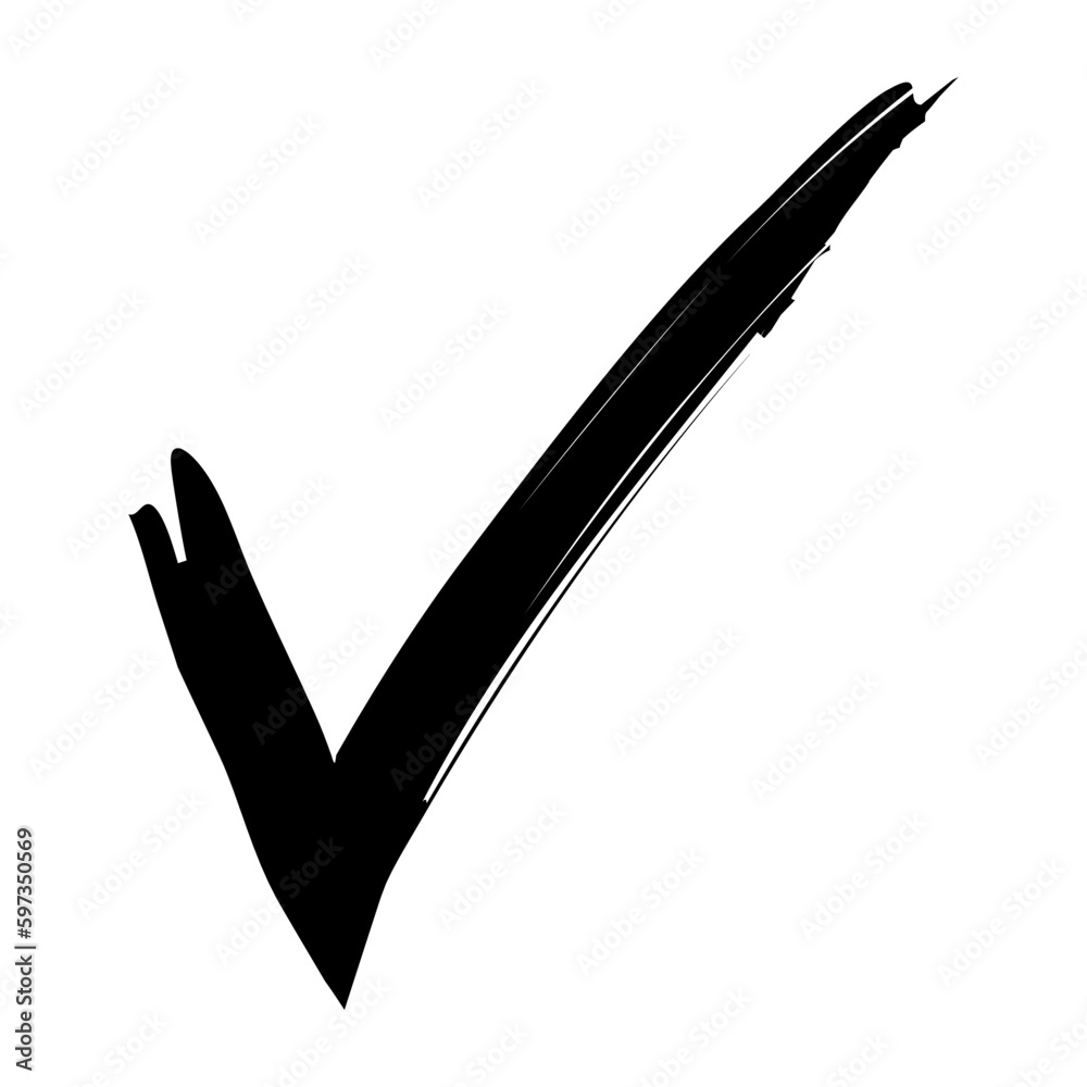 Black grunge check mark. Vector isolated on white background. Stock ... Black grunge check mark. Vector isolated on white background. Stock ...
