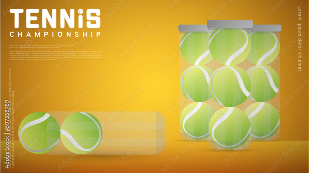 Tennis ball , Simple flat design style ,Illustrations for use in online ...