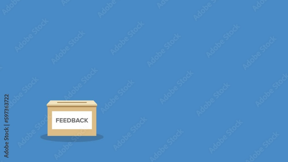 Feedback, feedback box. Hand holding feedback paper card and. Customer ...